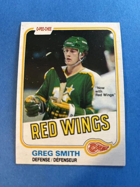 1981-82 O-PEE-CHEE NHL Hockey Card #168 Greg Smith Minnesota North ...