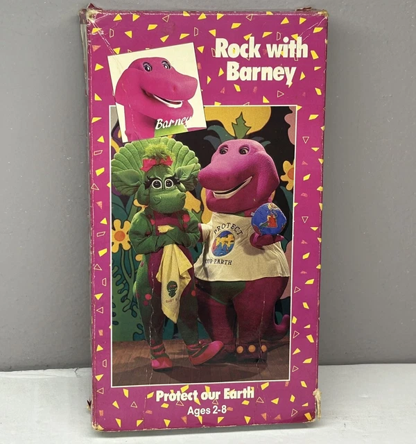 BARNEY ROCK WITH Barney VHS 1991 Video Tape Sing Along Song Slipcover ...