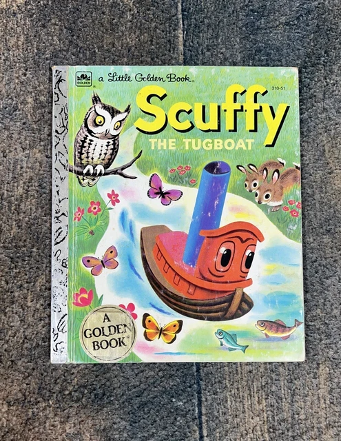 VINTAGE A LITTLE Golden Book, Scuffy The Tug Boat par Gertrude Crampton ...