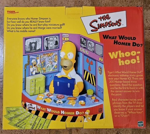 THE SIMPSONS &WHAT would Homer Do Trivia " Game with Homer at Work. New ...