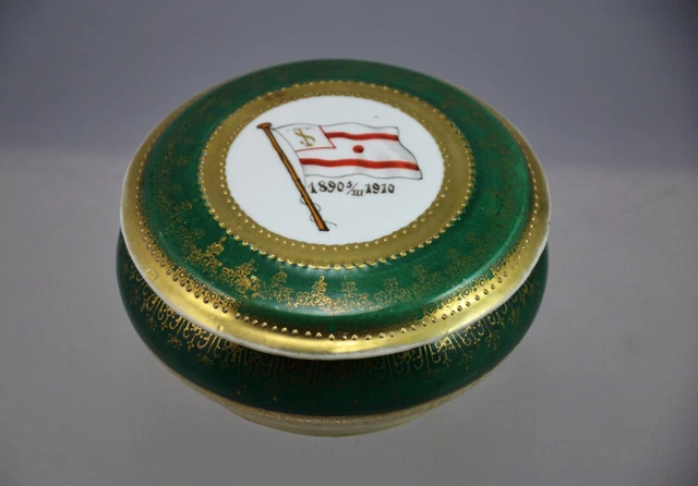 PORZELLAN DOSE SCHATULLE Reservistika Deckeldose Militaria Krieg ...