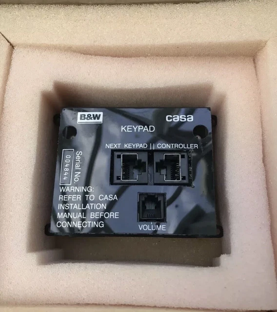 B&W CASA KEYPAD Audiophile Audio Home System Audiophile Bowers and ...