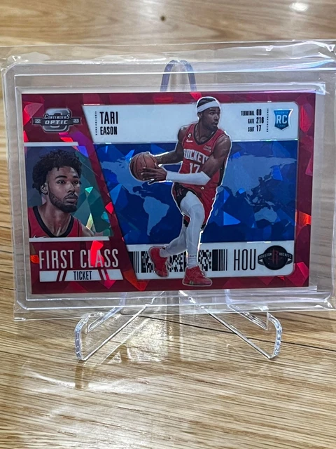 TARI EASON PRIZM Optic Red Cracked Ice Rookie Card Rc Houston Rockets ...