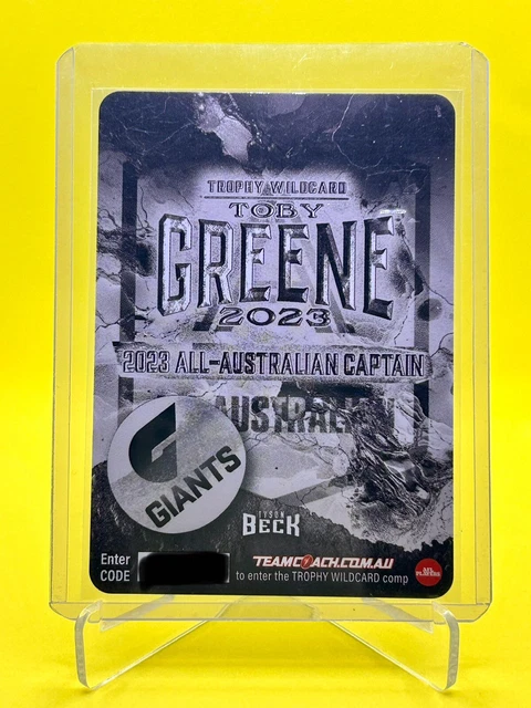 2024 AFL TEAMCOACH Trophy WILDCARD - TOBY GREENE GWS GIANTS TW-09 (code ...