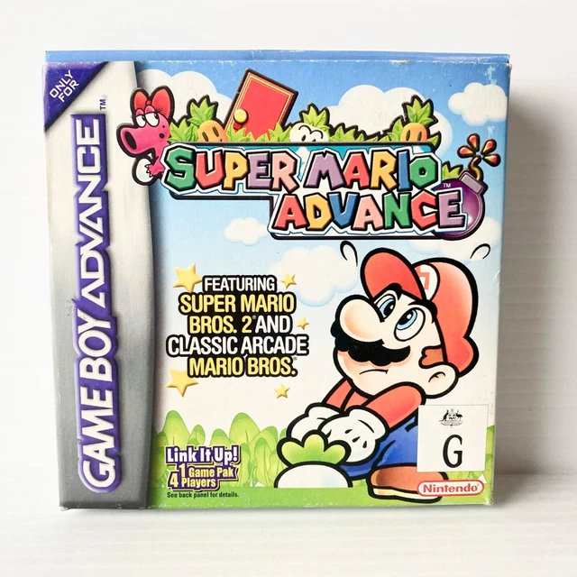SUPER MARIO ADVANCE + Box, Manual, Insert - GBA - Tested & Working $108 ...