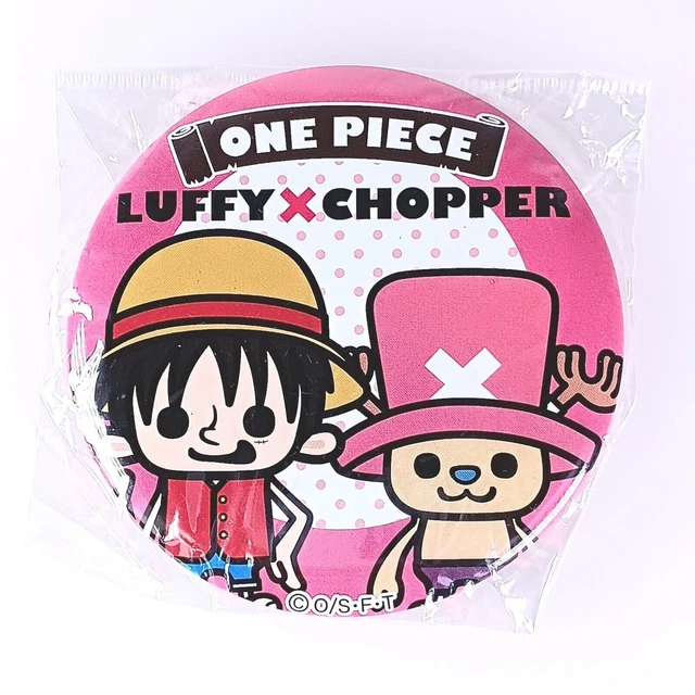 LUFFY CHOPPER ONE Piece × Panson Works Big Can Badge dal Giappone F/S ...