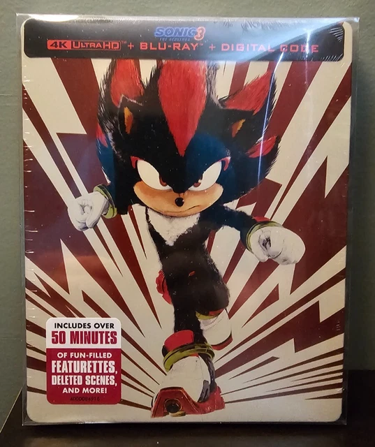 SONIC THE HEDGEHOG 3 Movie: Shadow Steelbook 4K/Blu-ray/Digital Limited ...