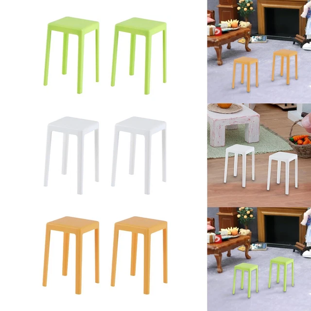 2 MINI CHAISES pour maison de poupée, échelle 1/6, pour faire semblant de EUR 9,36 - PicClick FR