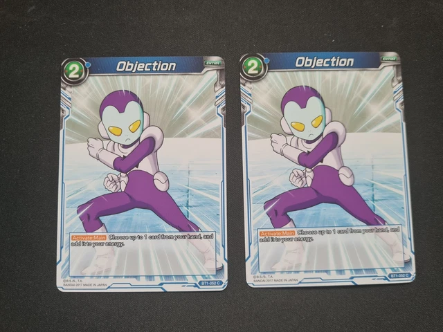 DRAGON BALL SUPER Card Game - X2 Objection BT1-052 - Common - Mint £2. ...