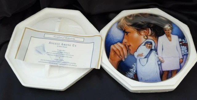 DIANA PRINCESS OF Wales Collectors Plate Franklin Mint ANGELS AMONG US ...