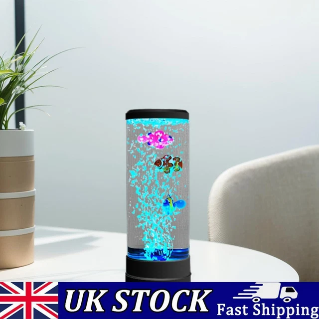 BUBBLE FISH LAMP Battery/USB Powered Mini Bubble Lamp LED Bubble Fish ...