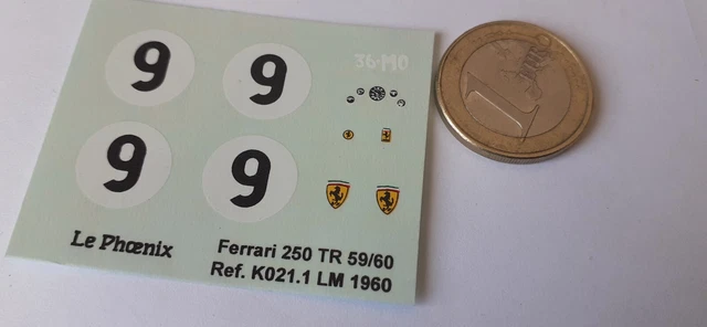 DECALCOMANIE DECALS 1/43 ferrari 250 tr lm le mans 1960 EUR 4,35 ...