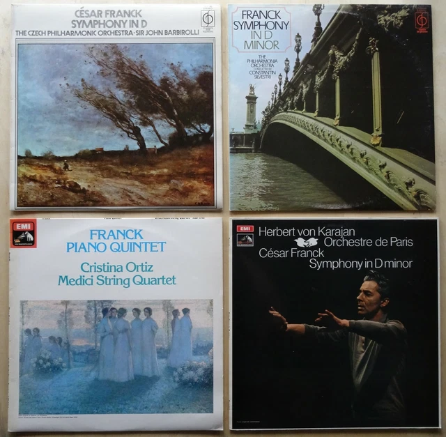 CESAR FRANCK : 4 x Classical Record LPs Bundle - EMI ASD & CFP, Karajan ...