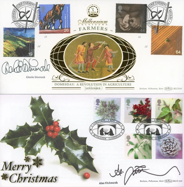 GB 2002 ALAN TITCHMARSH & 1999 CHARLIE DIMMOCK Signed Benham Official ...