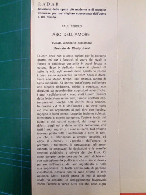 ABC DELL'AMORE, PAUL Reboux, Edizioni Mediterranee 1968 EUR 9,00 - PicClick IT