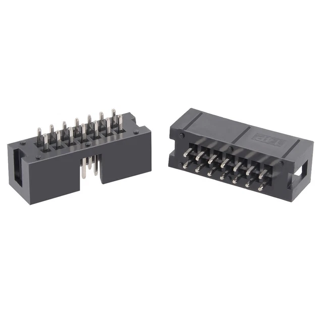 20PCS 2.54MM PITCH 2x7-Pin 2 Row Straight Box Header Connector PCB ...