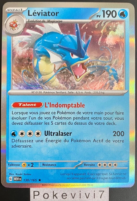 CARTE POKEMON LEVIATOR 130/165 HOLO EV3.5 Ecarlate et Violet MEW 151 FR ...