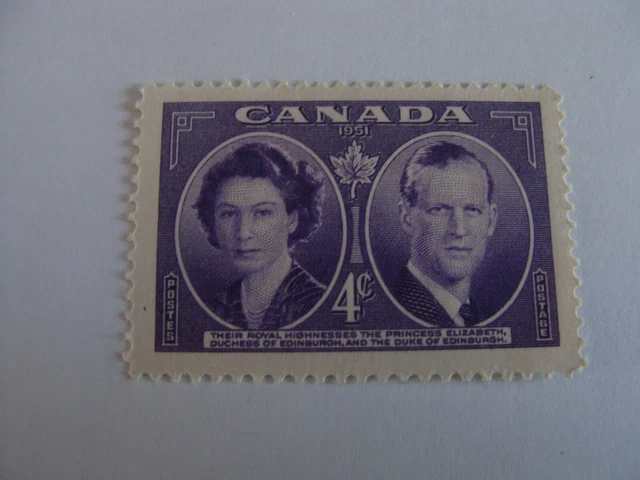 CANADA 1951 CANADIAN Royal Visit Duchess Duke Mint Face 4 Cent Mnh ...