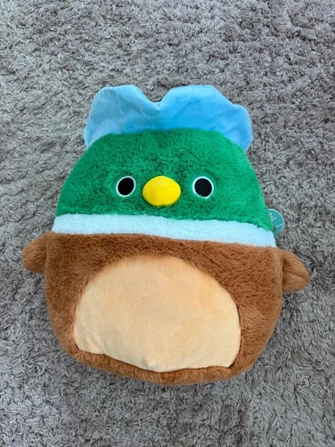 SQUISHMALLOWS AVERY THE Mallard Duck FuzzAMallow 12" Plush Blue Bucket ...