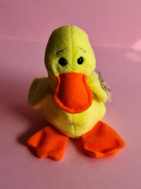 TY BEANIE BABIES Quackers 1993 🤗Vogel🙂Plüsch 🍀Ente 🩷Stofftier EUR 400 ...