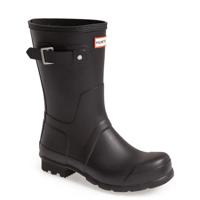 HUNTER ORIGINAL SHORT Waterproof Rain Boot, Rubber Black, Size 13, NWT ...