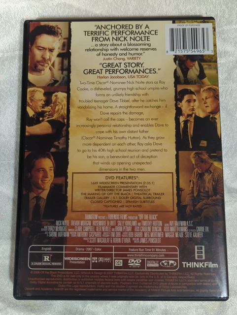 OFF THE BLACK (DVD, 2007) Very Good Condition - Free Shipping to Canada ...