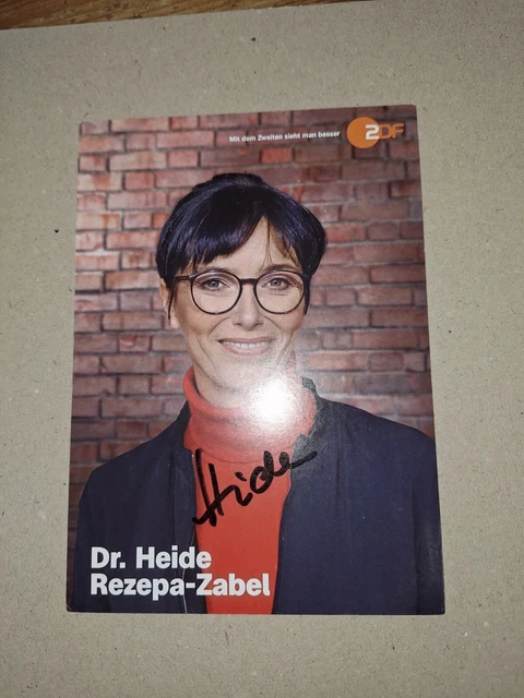 ZDF AUTOGRAMMKARTE HEIDE Rezepa-Zabel Bares für Rares Trödel show ARD ...