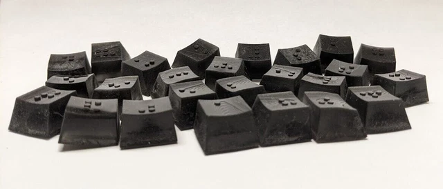 BRAILLE KEYCAPS MECHANICAL KEYBOARD (A-Z) (Sculpted) (Uniform set) EUR ...