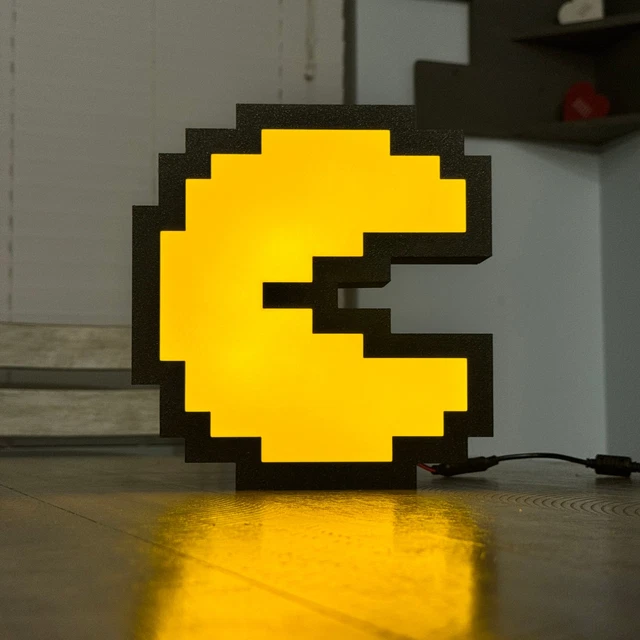 PAC-MAN ICON LED Lightbox | 3D Printed PLA | Handmade Retro Gaming ...