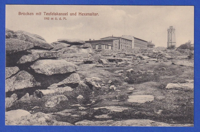 ALTE AK BROCKEN im Harz Teufelskanzel und Hexenaltar ungelaufen EUR 5 ...