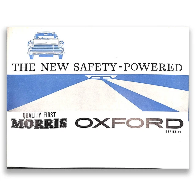 MORRIS OXFORD SERIES VI Car Sales Brochure #6191 1961 £12.95 - PicClick UK