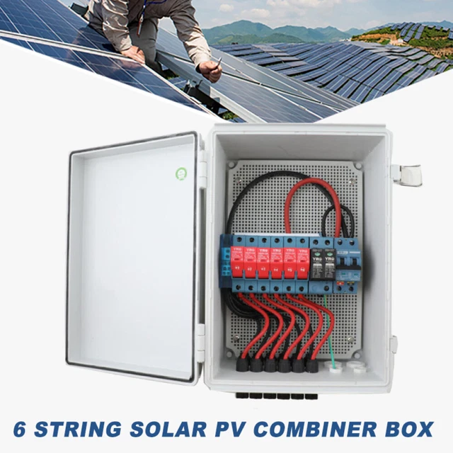 6 STRINGS DC Solar PV Combiner Box Solar Panel Kit 550V 15A $95.00 ...