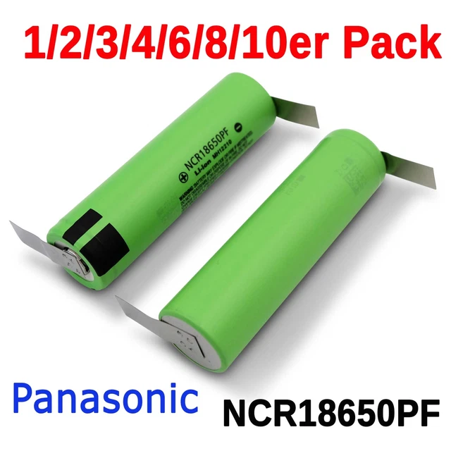 PANASONIC NCR18650PF WITH Z Solder Tags - Battery - 18650 - 2900mah - 3.6v - 10a £20.25 ...