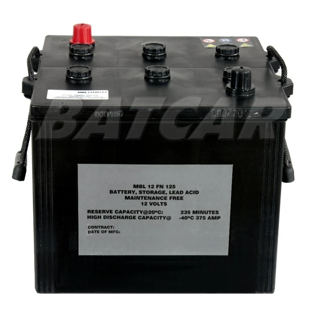LKW BATTERIE 12V 125Ah Natoblock Unimog Mercedes MAN ersetzt 110Ah ...