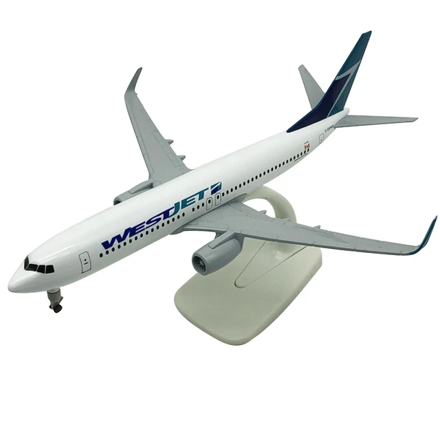 1:300 20CM AMERICAN Westjet B737 Model Plane Alloy Airplane Model ...