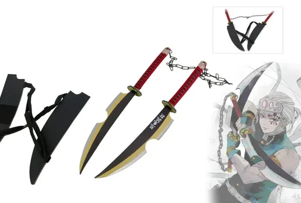 DEMON SLAYER TENGEN Uzui Sound Breathing Sword Knife Set V2 SI22902-ST2 ...