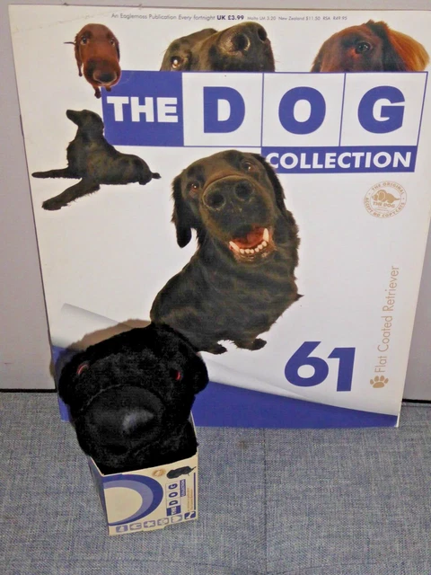 THE DOG ARTIST Collection Soft Toy Plush Issue 61 Flat Coated Retriever ...
