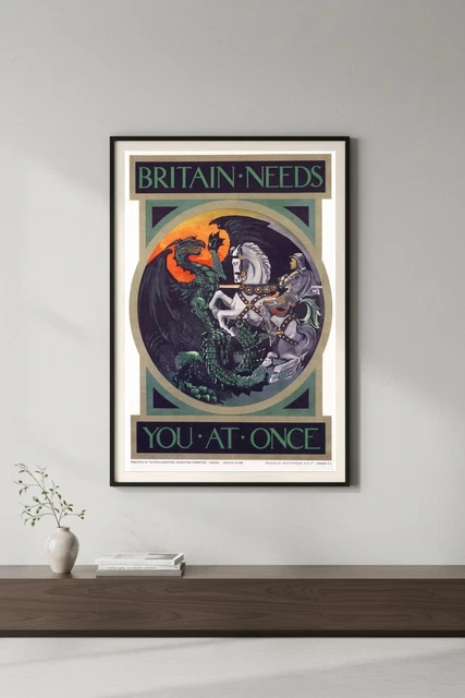 🇬🇧 BRITAIN NEEDS You At Once Poster - 24x36” - Hi-Res💎 Print - 200 GSM ...