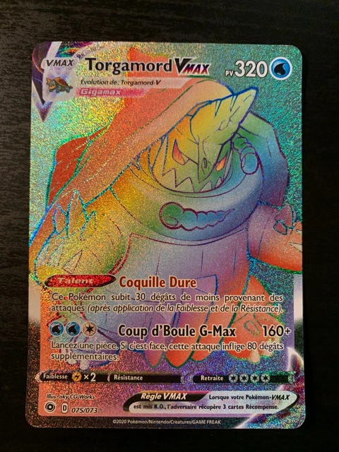 CARTE POKÉMON : Torgamord Vmax 075/073 Epée & Bouclier La Voie du Maître FR EUR 19,99 - PicClick IT