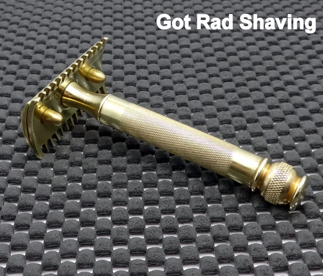 VINTAGE 1920'S Gillette Old Type Gold Tone DE Safety Razor Clean! $29. ...