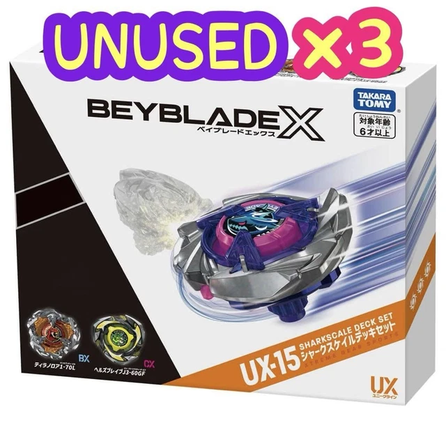 BEYBLADE X UX-15 Shark Scale Deck Set x 3 Bay Select $165.84 - PicClick AU