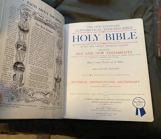 MASONIC EDITION OF "The New Standard Alphabet Index Bible" (King James ...