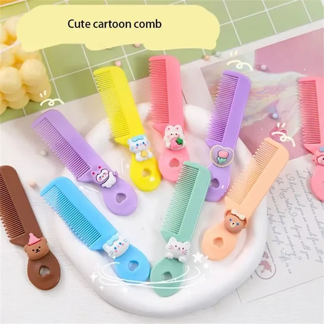 CARTOON COMB PORTABLE Mini Cartoon Baby Rounded Comb Teeth round Head ...