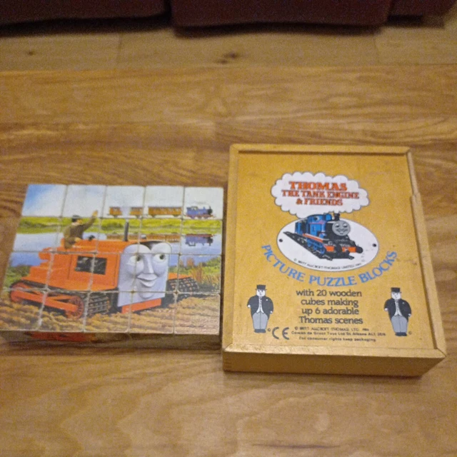 THOMAS THE TANK Engine & Friends 1983 Picture Puzzle Blocks Vintage! £3 ...