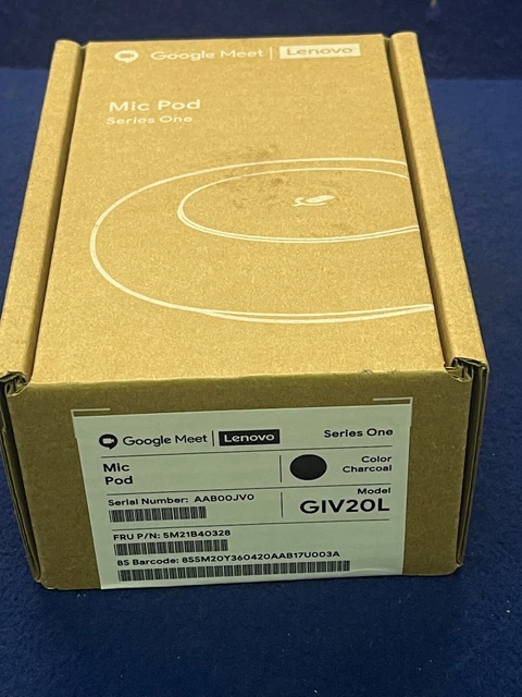 NEW LENOVO GOOGLE Meet Series One GIV20L MicPod 5M21B40328 Mic Pod ...