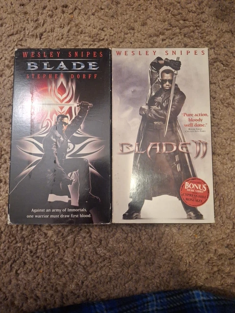 BLADE & BLADE II 2 - Wesley Snipes VHS Video Set Lot - Marvel Comics £ ...