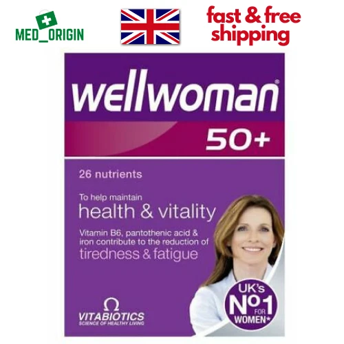 VITABIOTICS WELLWOMAN 50+ Plus Advanced Vitamin Mineral Supplement 30 ...