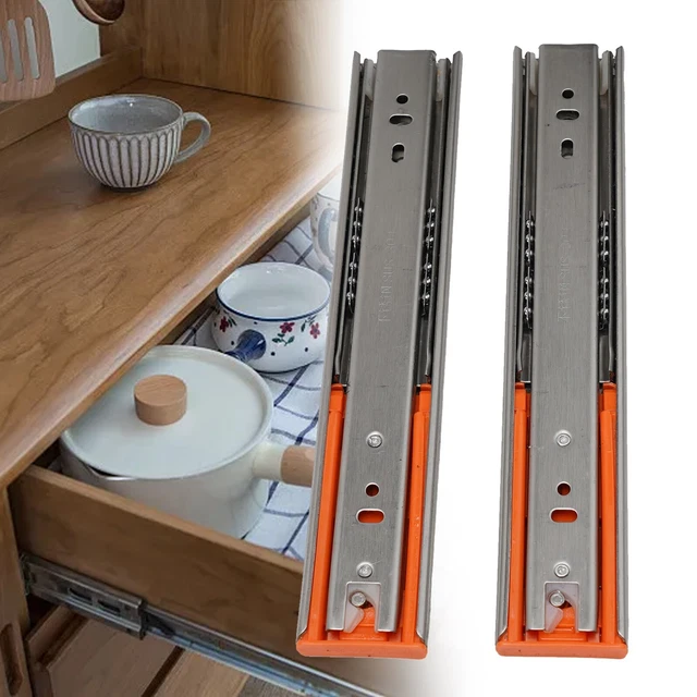 SMOOTH AND SILENT Stainless Steel Drawer Rail for Kitchen Drawers 10 12 ...