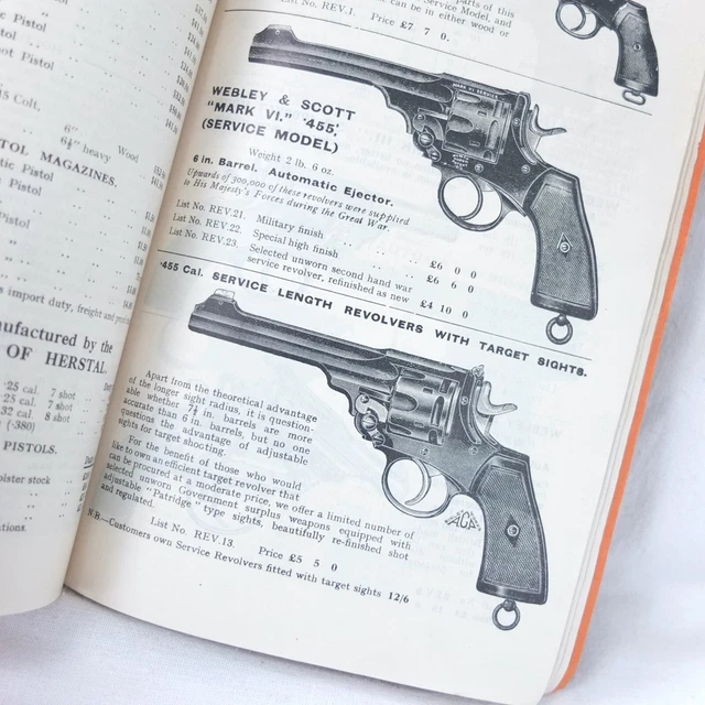 WW2 1942 PARKER-HALE Lee Enfield Smle Rifle Gun Catalogue Webley Colt ...