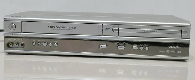 PHILIPS DUAL DVD Player VCR VHS Video Cassette Recorder Model DVP620VR ...